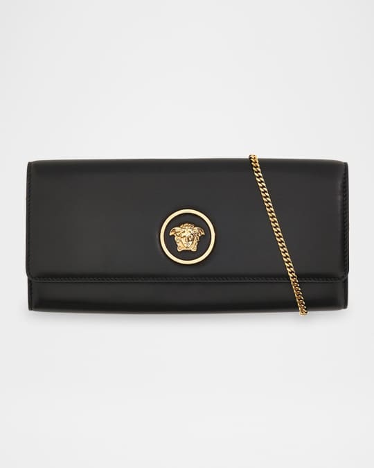 Versace Medusa Leather Clutch Bag | Neiman Marcus