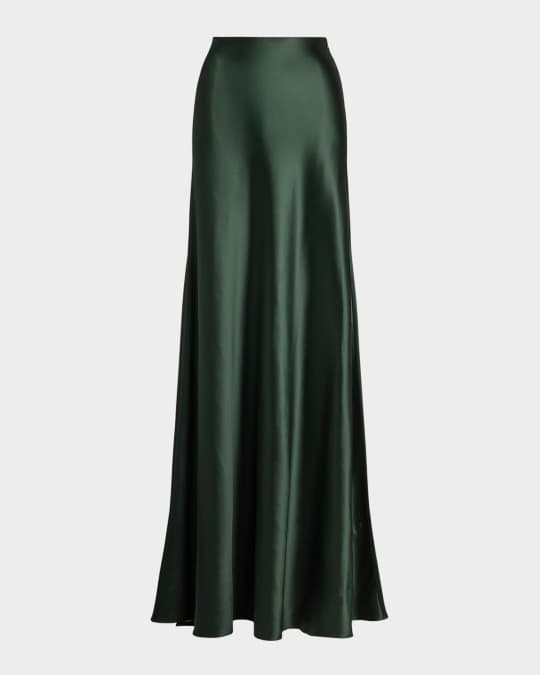 Ralph Lauren Collection Masina Satin Maxi Skirt | Neiman Marcus