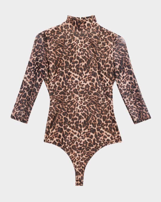 Generation Love Milo Mesh Leopard Bodysuit | Neiman Marcus