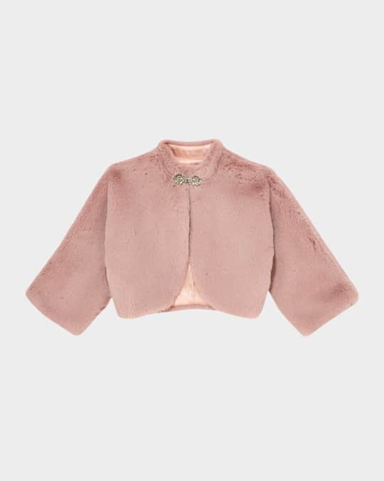 Tutu Du Monde Girl's Promenade Faux Fur Bolero Jacket, Size 2-11 ...