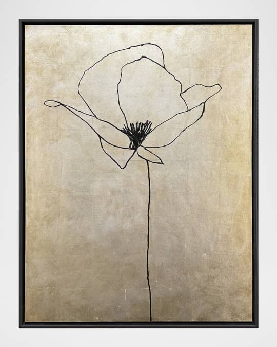 Paragon Decors "Silver Poppies II" Mixed-Media Art by Susan Adamson-Ray ...