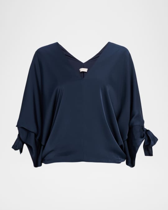 Ramy Brook Krista V-Neck Blouse | Neiman Marcus