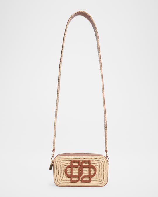 SIMKHAI Talia Raffia Camera Bag | Neiman Marcus