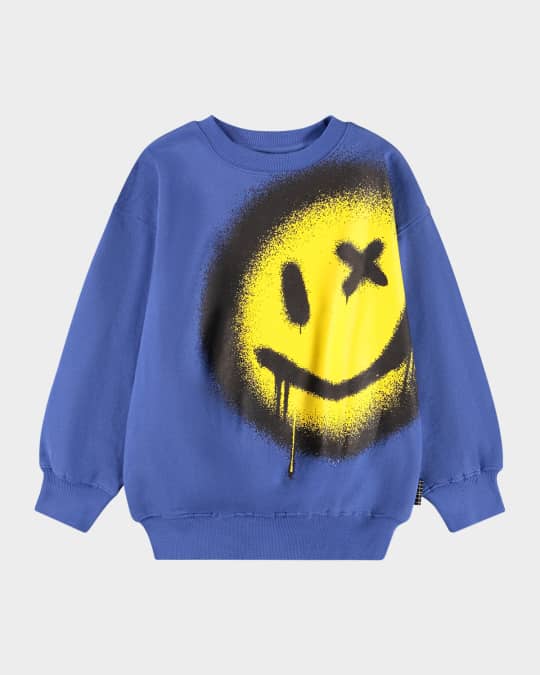 Molo Boy's Mar Graphic-Print Organic Cotton Sweatshirt, 4-6 | Neiman Marcus