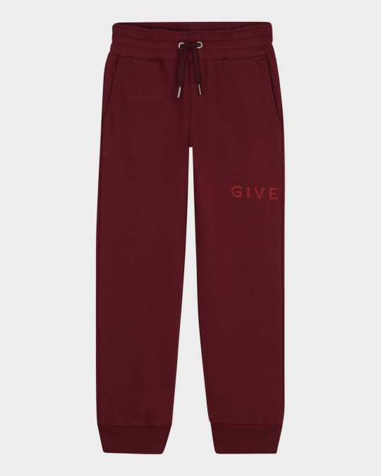 Givenchy Boy's Classic Logo Jogger Pants, Size 8-14 | Neiman Marcus