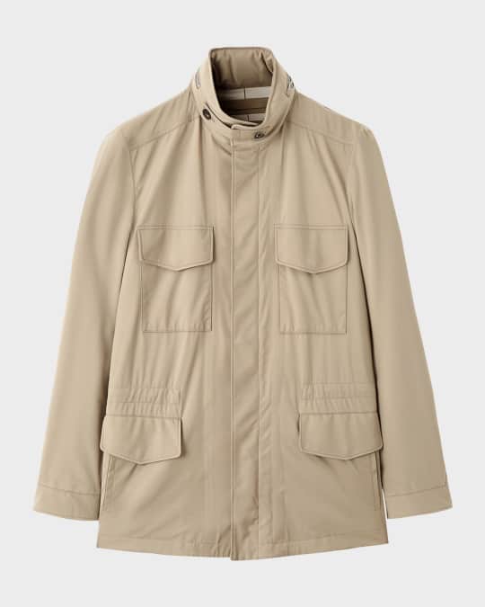 Loro Piana Men's Traveller Storm System Microfiber Field Jacket with ...
