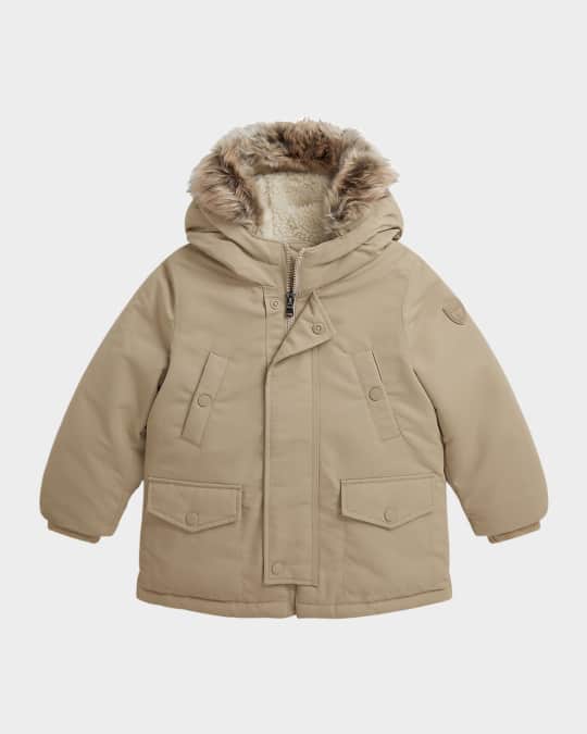 Polo Ralph Lauren Boy's Anex Faux Fur-Trimmed Down Parka Coat, Size 2-7 ...
