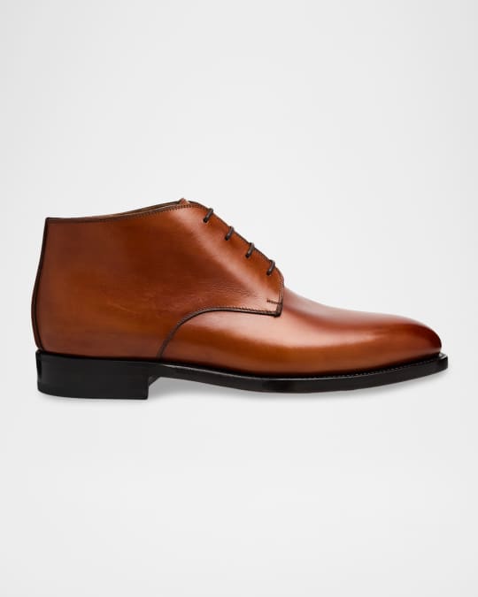 Kiton Men's Giuliani Leather Chukka Boots | Neiman Marcus