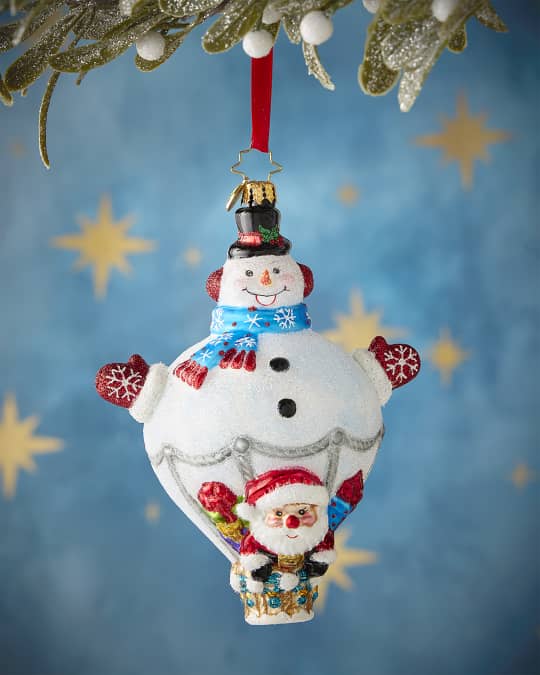 Christopher Radko Up, Up, and Snowy Christmas Ornament | Neiman Marcus