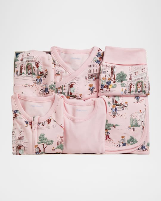 Polo Ralph Lauren Girl's 6-Piece Interlock Cotton Gift Set, Size ...