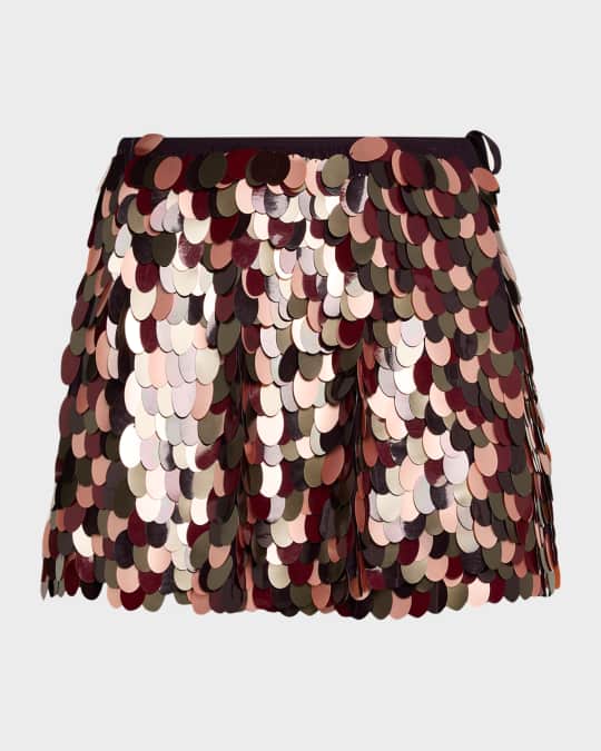 Dries Van Noten Gabrina Sequined Mini Wrap Skirt | Neiman Marcus