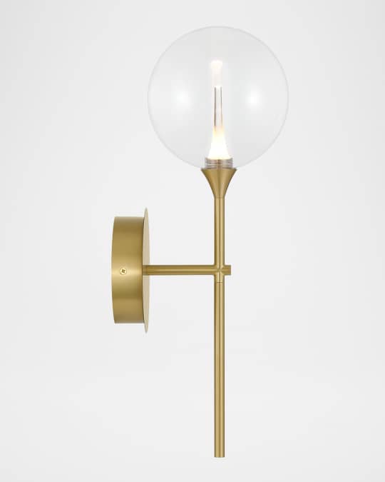 Eurofase Lissa Gold Wall Sconce, 19" | Neiman Marcus