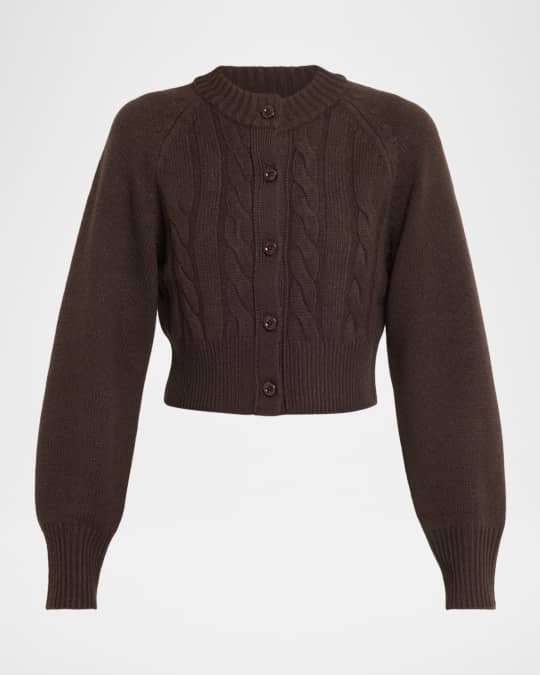 Toccin Rita Cable-Knit Cardigan | Neiman Marcus