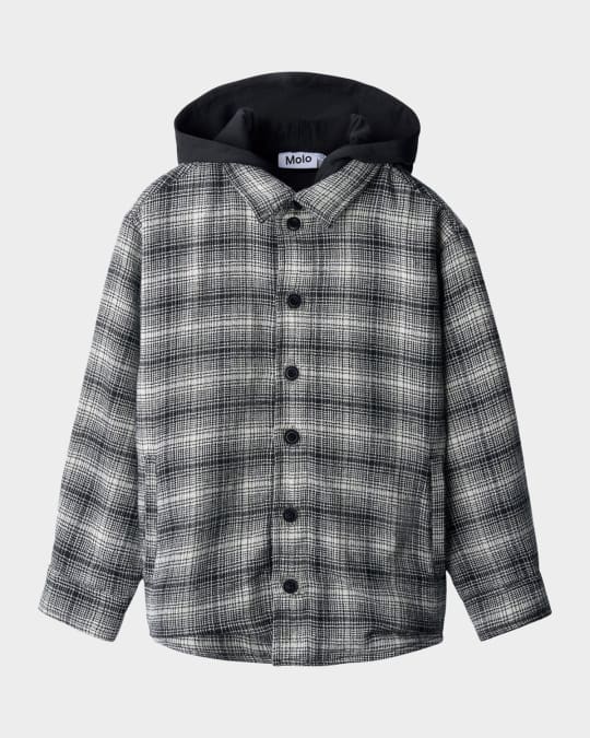 Molo Boy's Hugin Hooded Shirt Jacket, Size 7-12 | Neiman Marcus