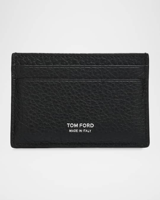 TOM FORD Men's Leather Elongated T Line Card Holder | Neiman Marcus