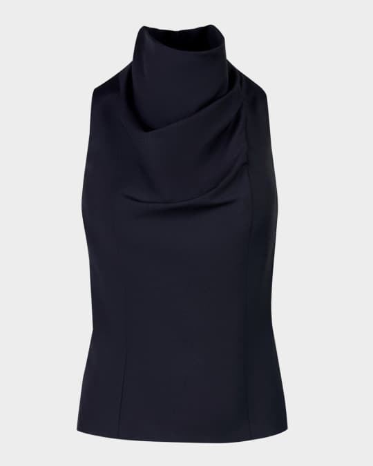 Smythe Funnel Neck Sleeveless Top | Neiman Marcus