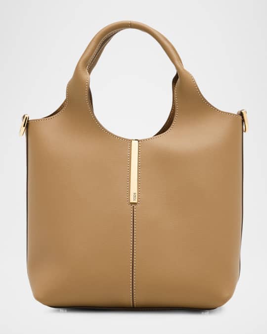 Tod's Mini Stitched Leather Shopper Tote Bag | Neiman Marcus