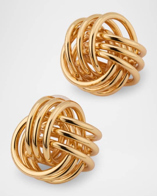 BaubleBar Lennox Gold Knot Earrings | Neiman Marcus