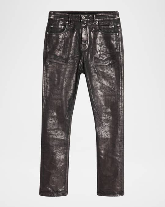 DRKSHDW RICK OWENS Men's Bronze Coated Slim Denim Jeans | Neiman Marcus