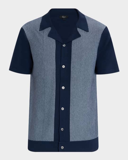 Rails Men's Silas Knit Camp Shirt | Neiman Marcus