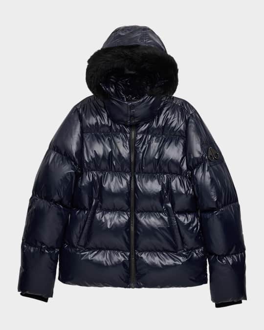 Moose Knuckles Kid's Kings Shearling-Trimmed Puffer Jacket, Size XS-XXL ...