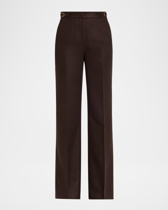 Gabriela Hearst Vesta Silk Straight-Leg Pants | Neiman Marcus