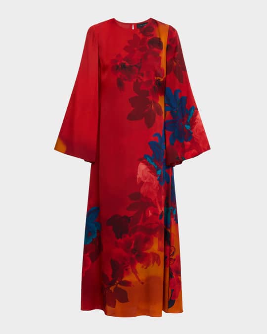 Elie Tahari The Payton Floral-Print Silk Maxi Dress | Neiman Marcus