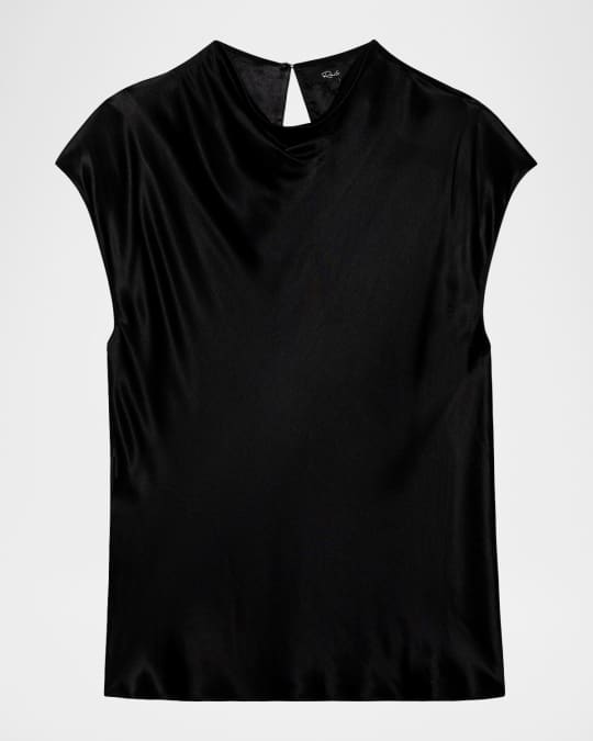 Rails Loretta Satin Cowl-Neck Top | Neiman Marcus