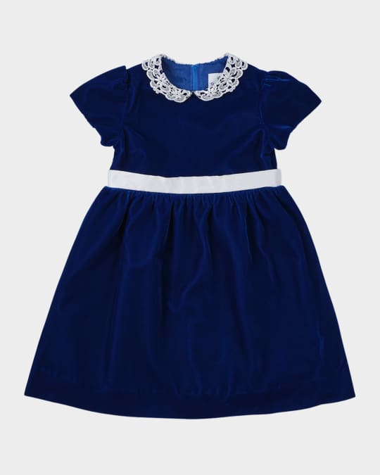 Florence Eiseman Girl's Velvet Dress with Lace Collar, Size 2T-6 ...