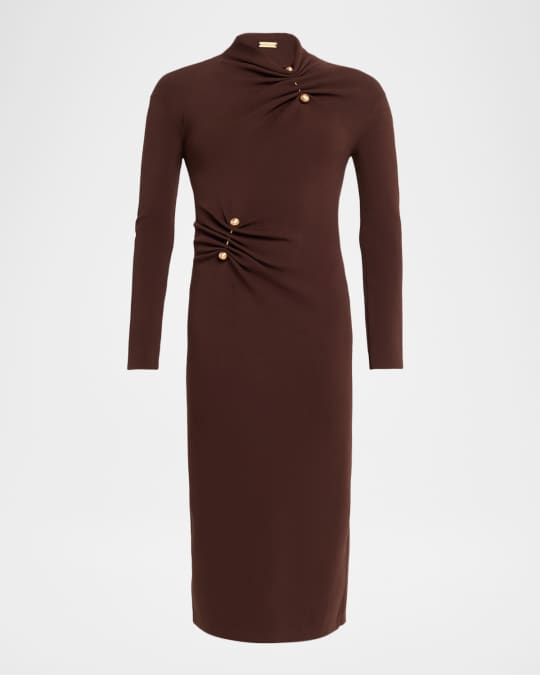 Cult Gaia Vera Pinned Jersey Midi Dress | Neiman Marcus