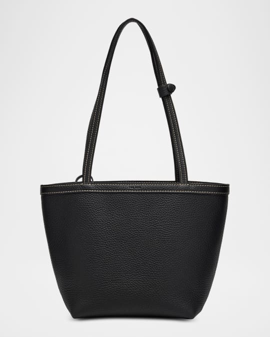 THE ROW Park Medium Topstitched Tote Bag in Pebbled Leather | Neiman Marcus