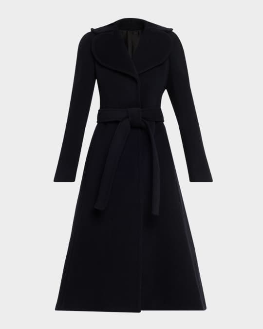 ALAIA Cinched Wool Coat | Neiman Marcus