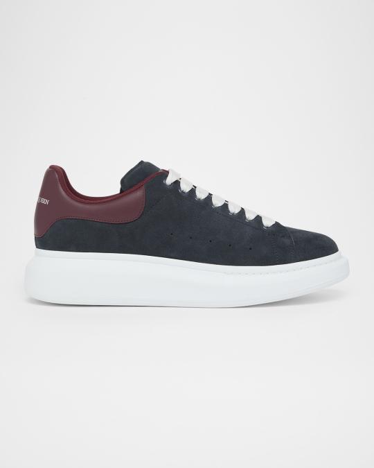 McQueen Men's Suede Leather-Backstay Oversized Sneakers | Neiman Marcus