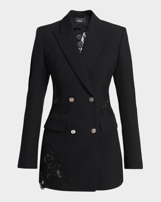 Versace Double-Breasted Lace Jacket Dress | Neiman Marcus