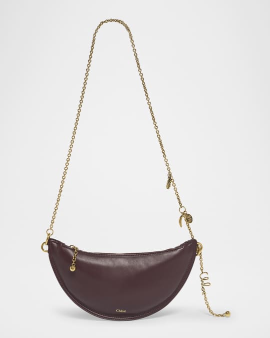Chloe Icons Curved Shoulder Bag in Leather | Neiman Marcus