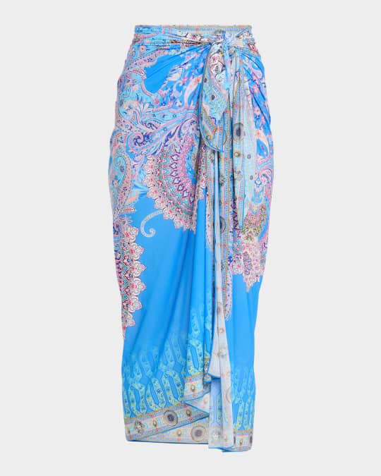 Camilla Footsteps in Folklore Multi Wear Long Sarong Coverup | Neiman ...
