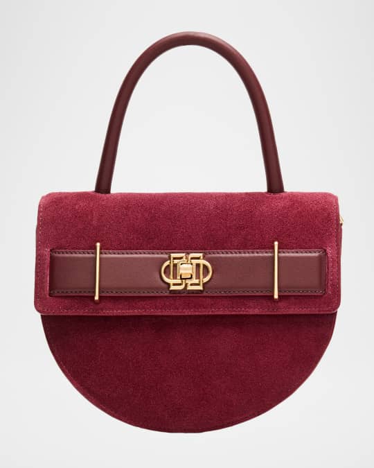 SIMKHAI Roan Half-Moon Suede Crossbody Bag | Neiman Marcus
