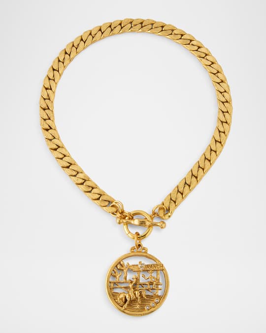 Elizabeth Cole Montana Pendant Chain Necklace | Neiman Marcus