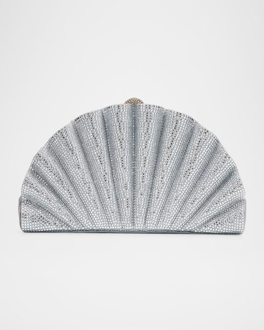 Judith Leiber Couture Origami Crystal Fan Clutch Bag | Neiman Marcus