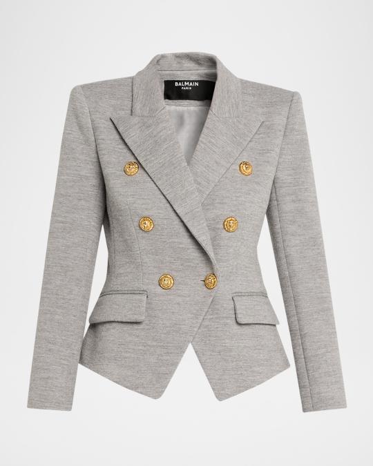 Balmain Double-Breasted Wool Blazer | Neiman Marcus