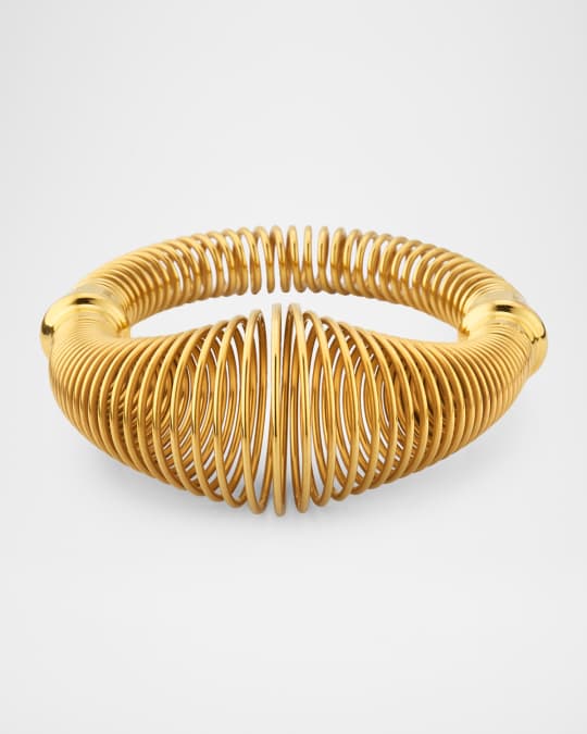 ALAIA Spiral Stainless Steel Bracelet | Neiman Marcus