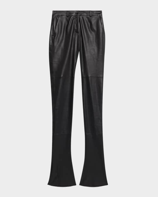 Dolce&Gabbana Elongated Skinny-Leg Leather Pants | Neiman Marcus