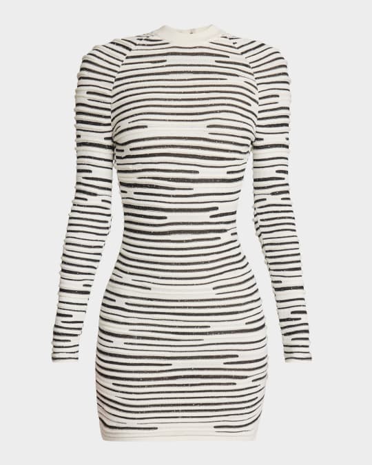 Balmain Glitter Knit Mini Bodycon Dress | Neiman Marcus