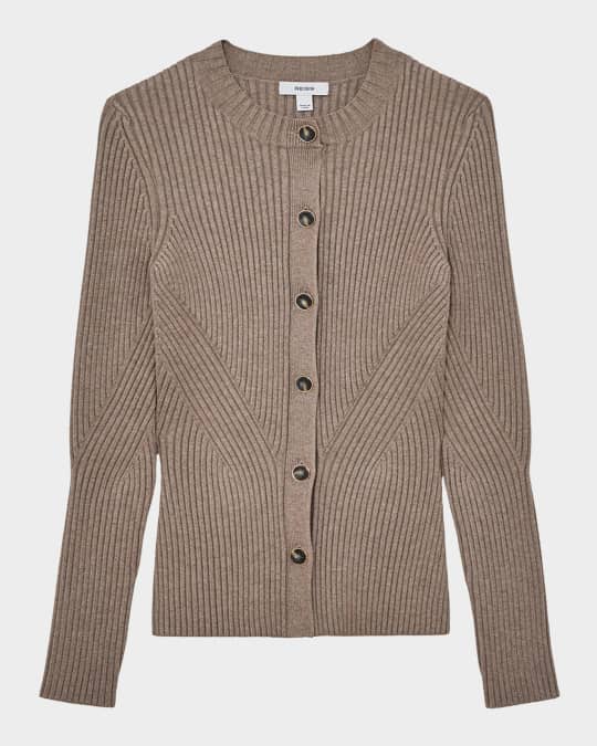 Reiss Tula Button-Front Knit Cardigan | Neiman Marcus