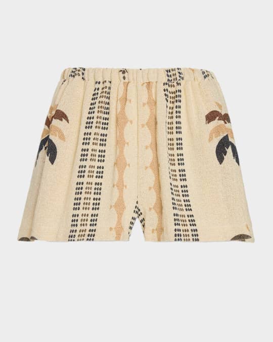 Ramy Brook Posey Palm Tree Shorts | Neiman Marcus