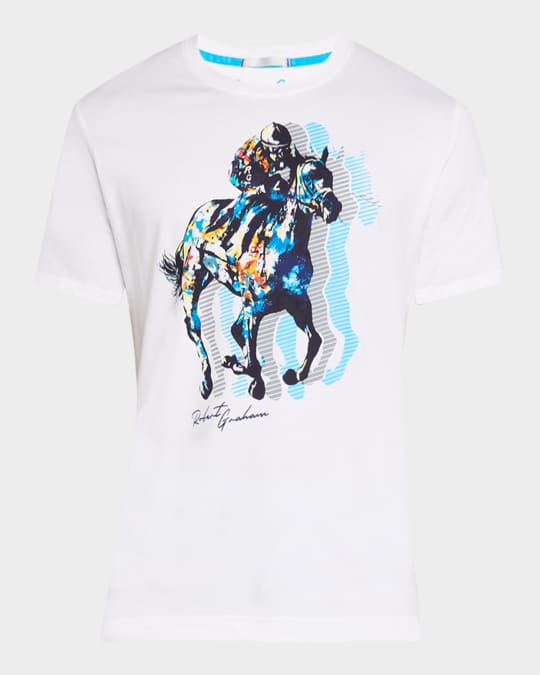 Robert Graham Men's Jockey Club Cotton T-Shirt | Neiman Marcus