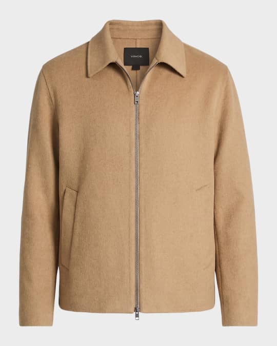 Vince Men's Splittable Wool-Blend Zip-Front Jacket | Neiman Marcus