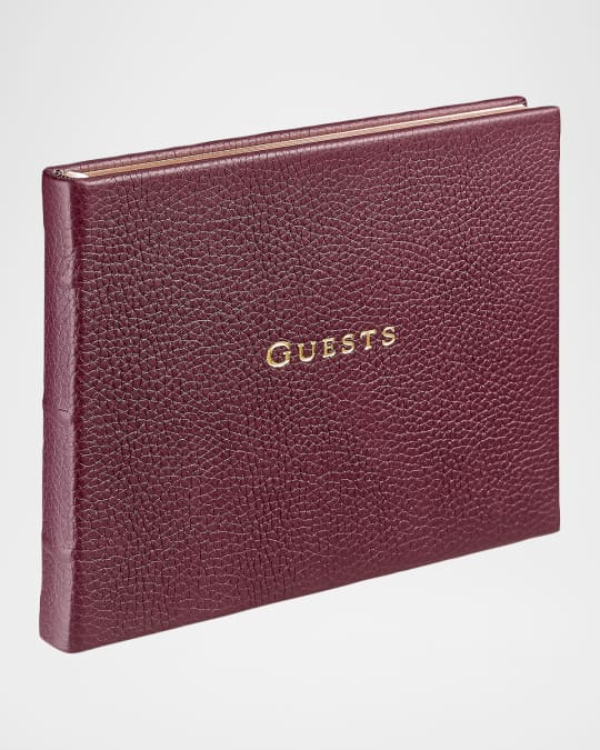 Graphic Image Leather Guest Book | Neiman Marcus