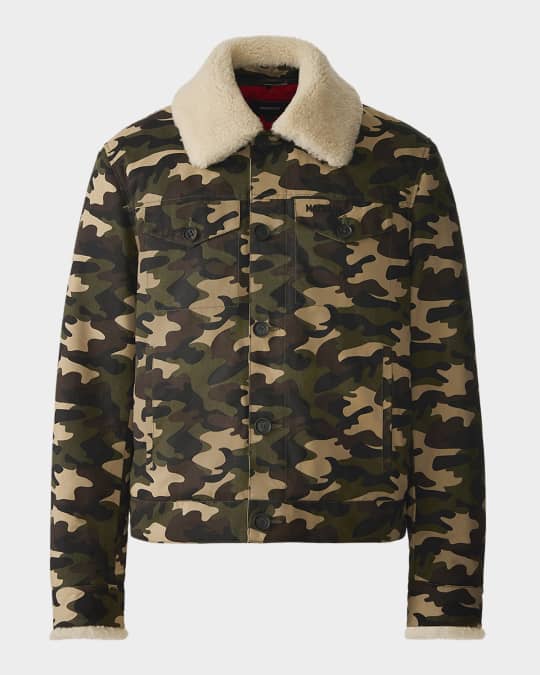 Mackage Men's Nash-SH Camouflage Trucker Jacket | Neiman Marcus
