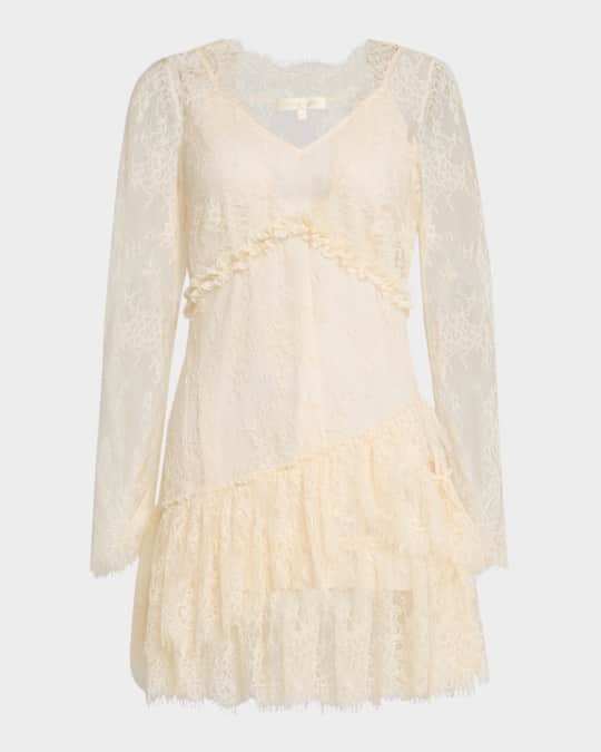 LoveShackFancy Seelie Lace Mini Dress | Neiman Marcus